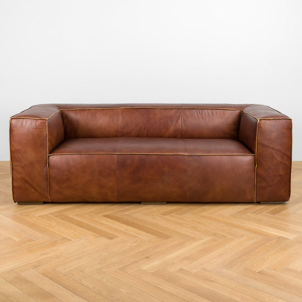 Cubis Leather Sofa (3 Seater) – Homio Decor
